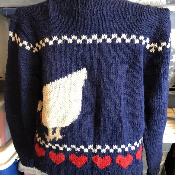 Woolrich | Sweaters | Vintage Woolrich Woman Sz Medium Geese Wool Blue ...